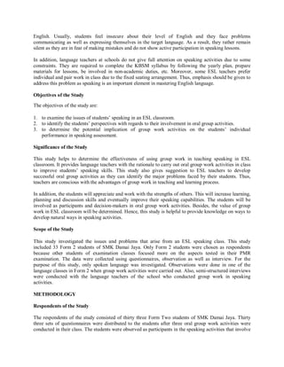 Teaching speaking skill through group work activity | PDF
