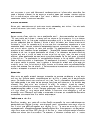 Teaching speaking skill through group work activity | PDF | Homework ...