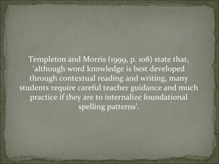 Teaching spelling | PPT