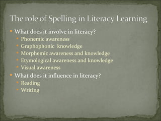Teaching spelling | PPT