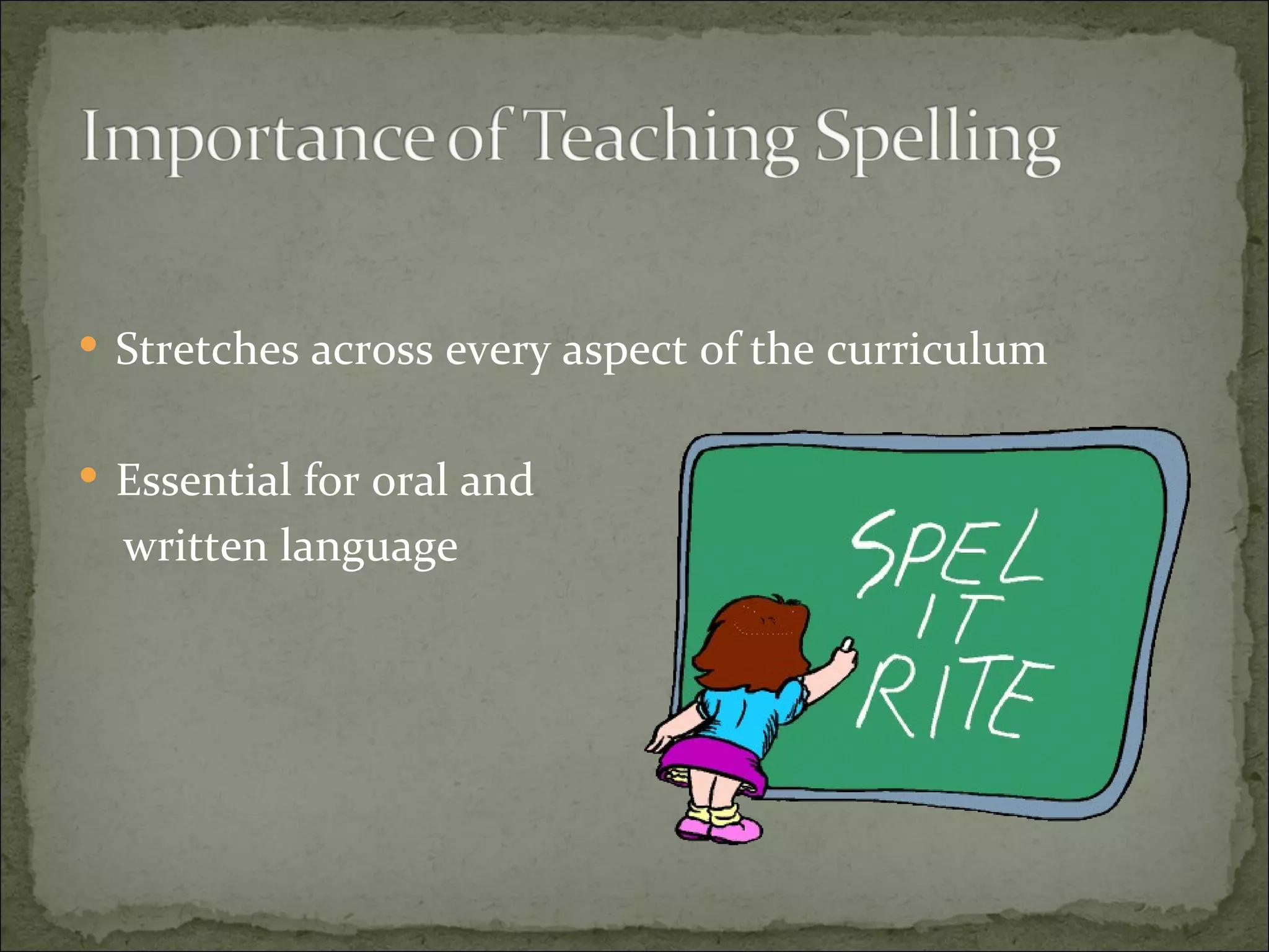 Teaching spelling | PPT