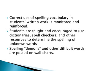 Teaching spelling | PPTX