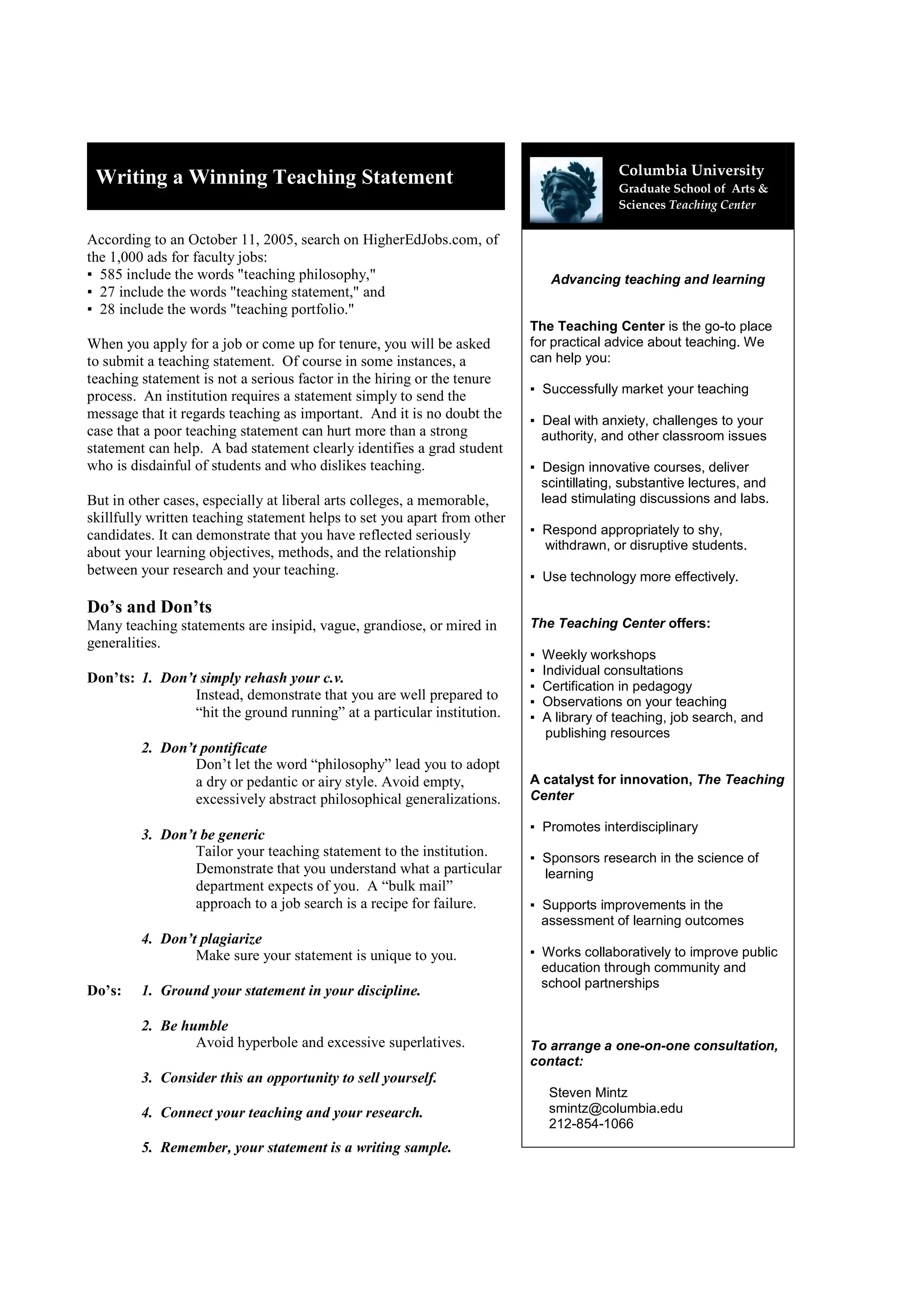 Teaching statement | PDF