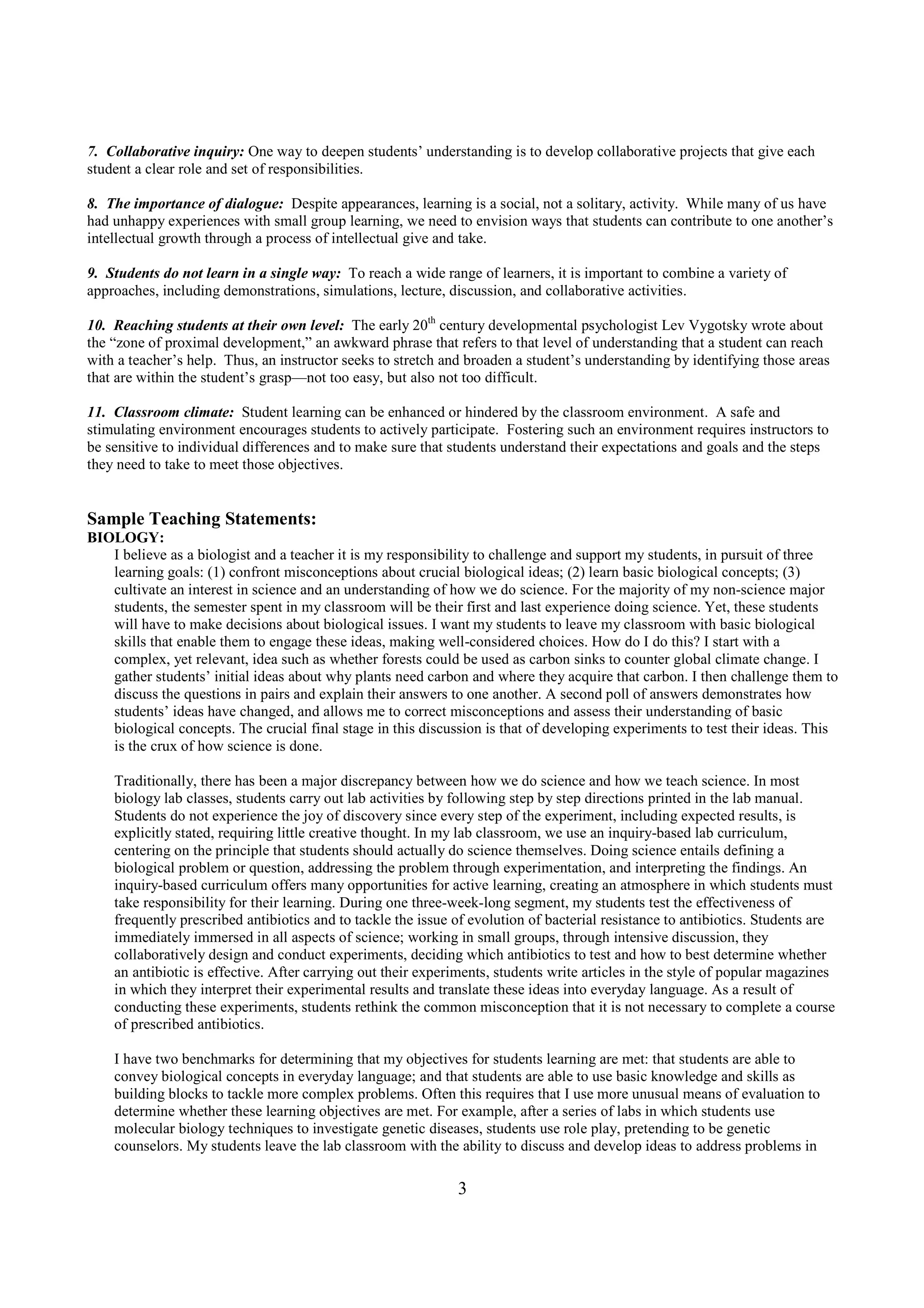Teaching statement | PDF