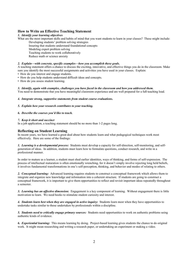 Teaching statement | PDF