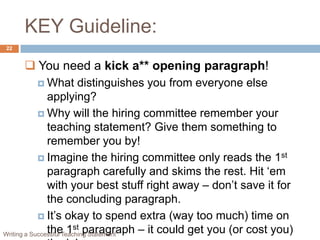 Teaching statement workshop | PPT