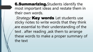 Teaching strategic reading | PPTX