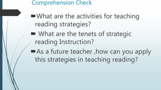 Teaching strategic reading | PPTX