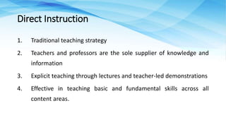 Teaching Strategies and Methodologies for Teaching and Learning | PPTX