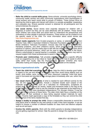 Teaching strategies for students with adhd | PDF