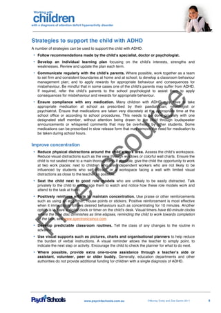 Teaching strategies for students with adhd | PDF