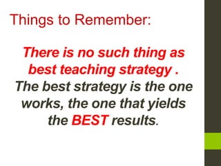 Teaching strategies in AP and EsP | PDF