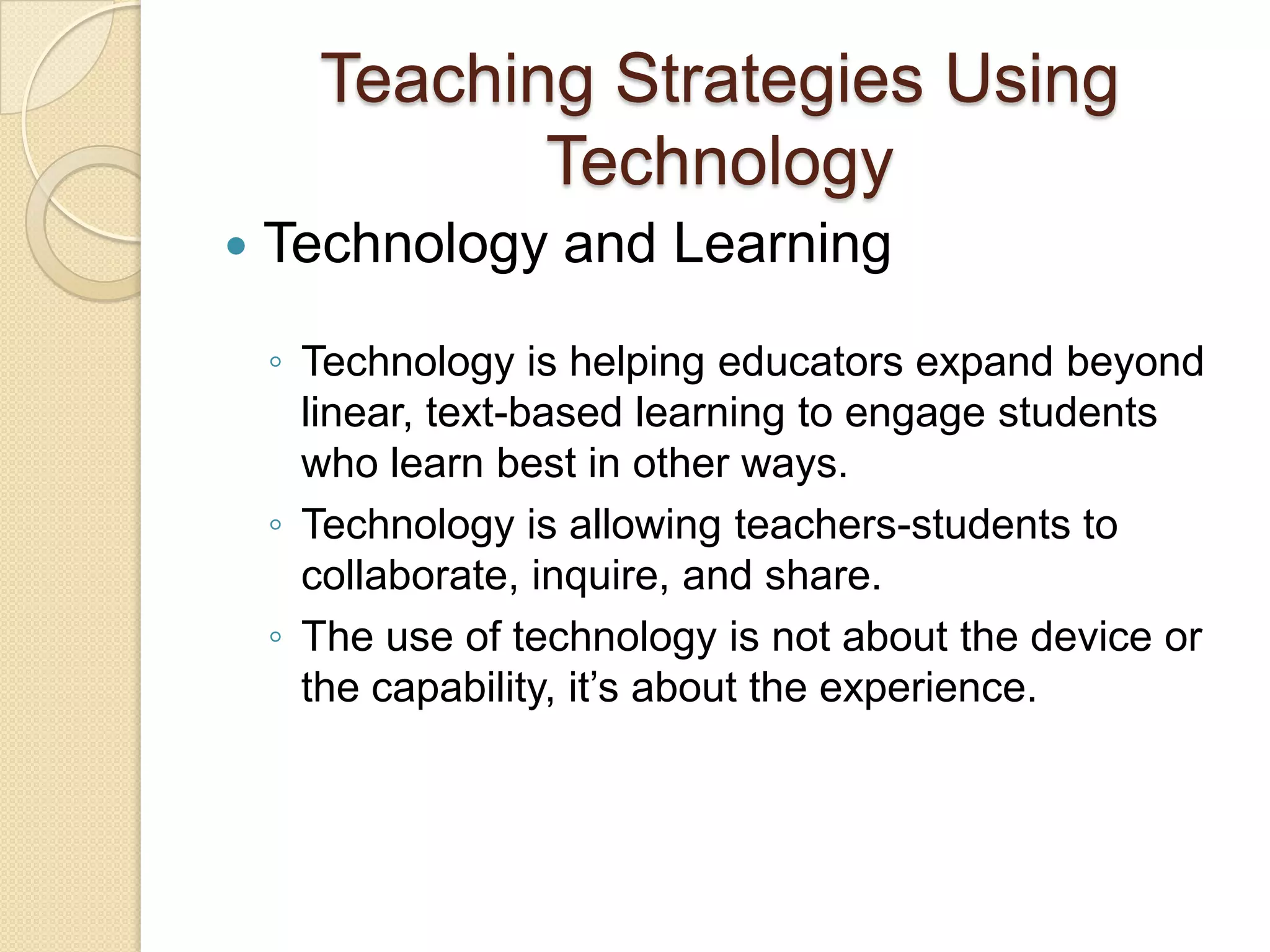 Teaching strategies using technology | PPTX