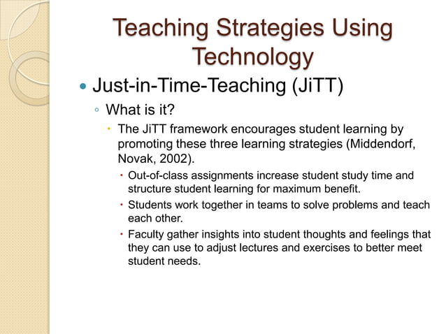 Teaching strategies using technology | PPTX