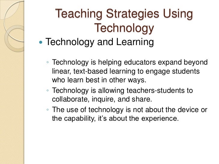 Teaching strategies using technology