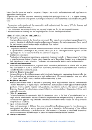 Teaching and assessment strategy | PDF