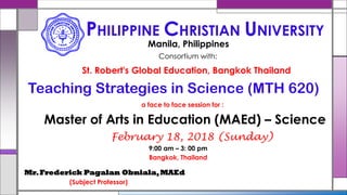 Teaching Strategies in Science for MAEd Students. | PDF | Educational ...