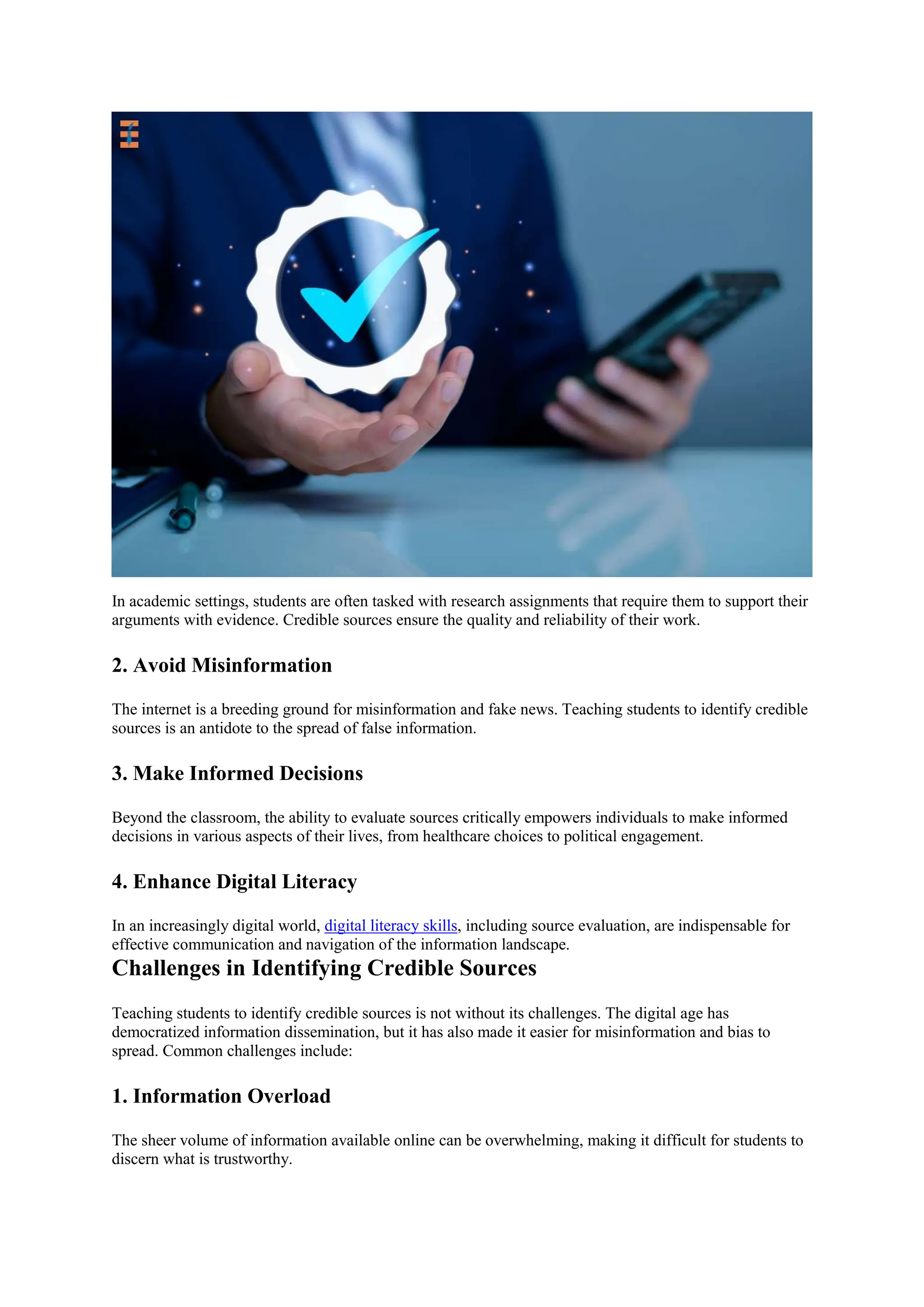 15 Strategies For Identifying Credible Sources For Students | Future ...