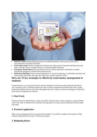 13 Strategies to Effectively Teach Money Management to Students ...