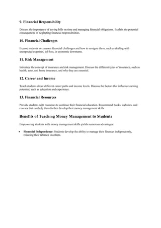 13 Strategies to Effectively Teach Money Management to Students ...