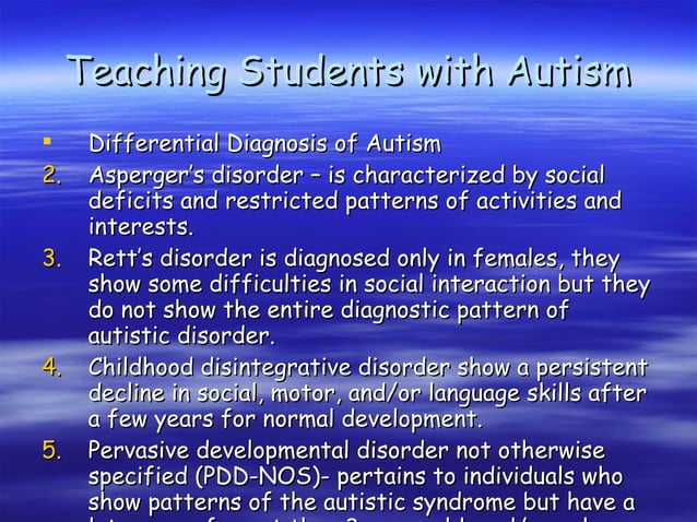 Teaching students with autism | PPT