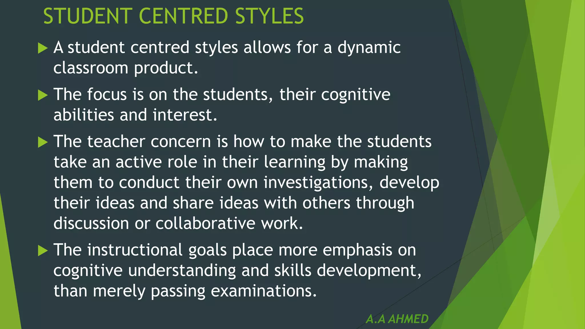 Teaching style ppt | PPTX