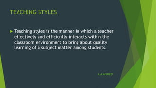 Teaching Style Ppt Pptx