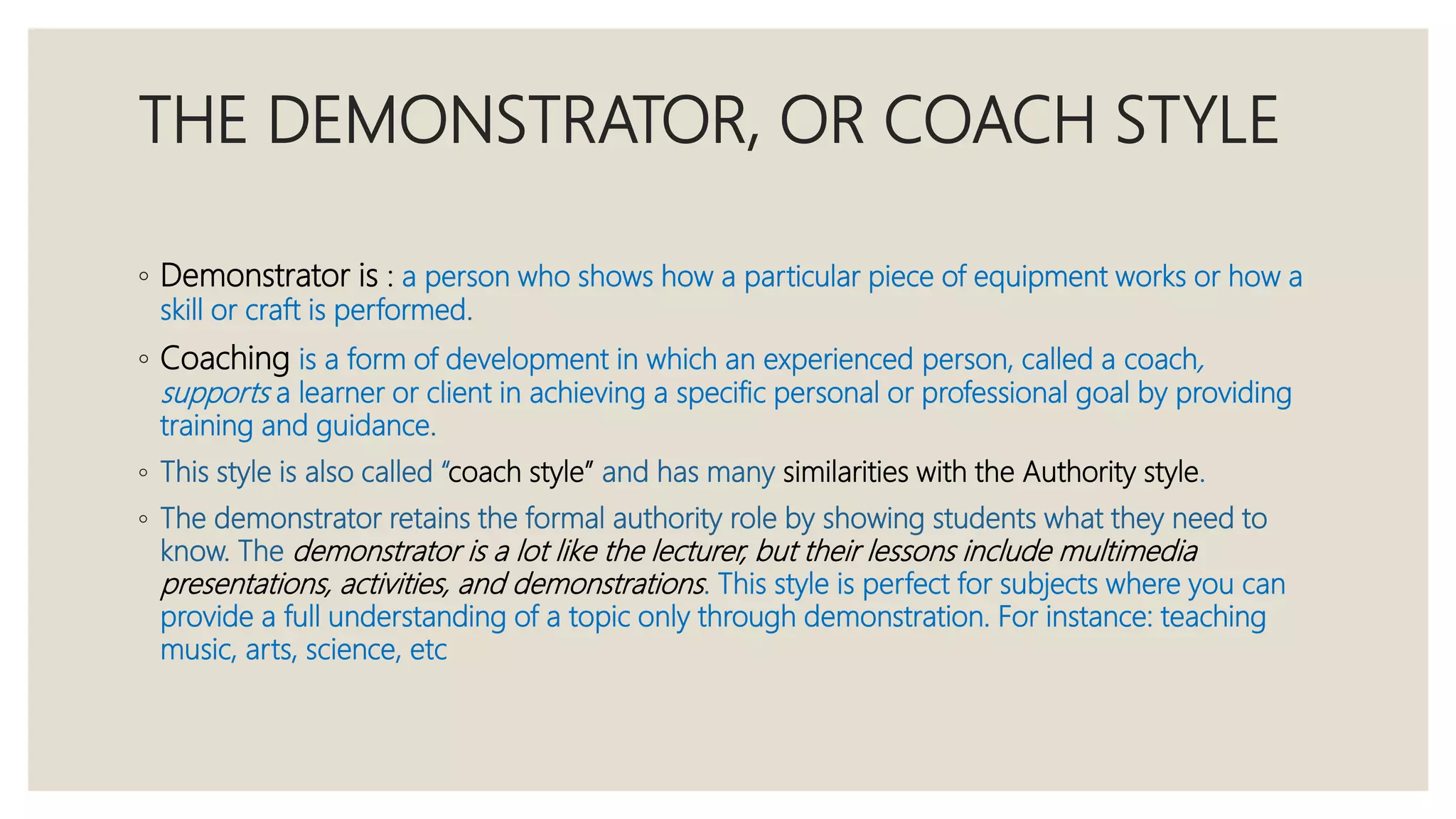 Teaching styles | PPTX
