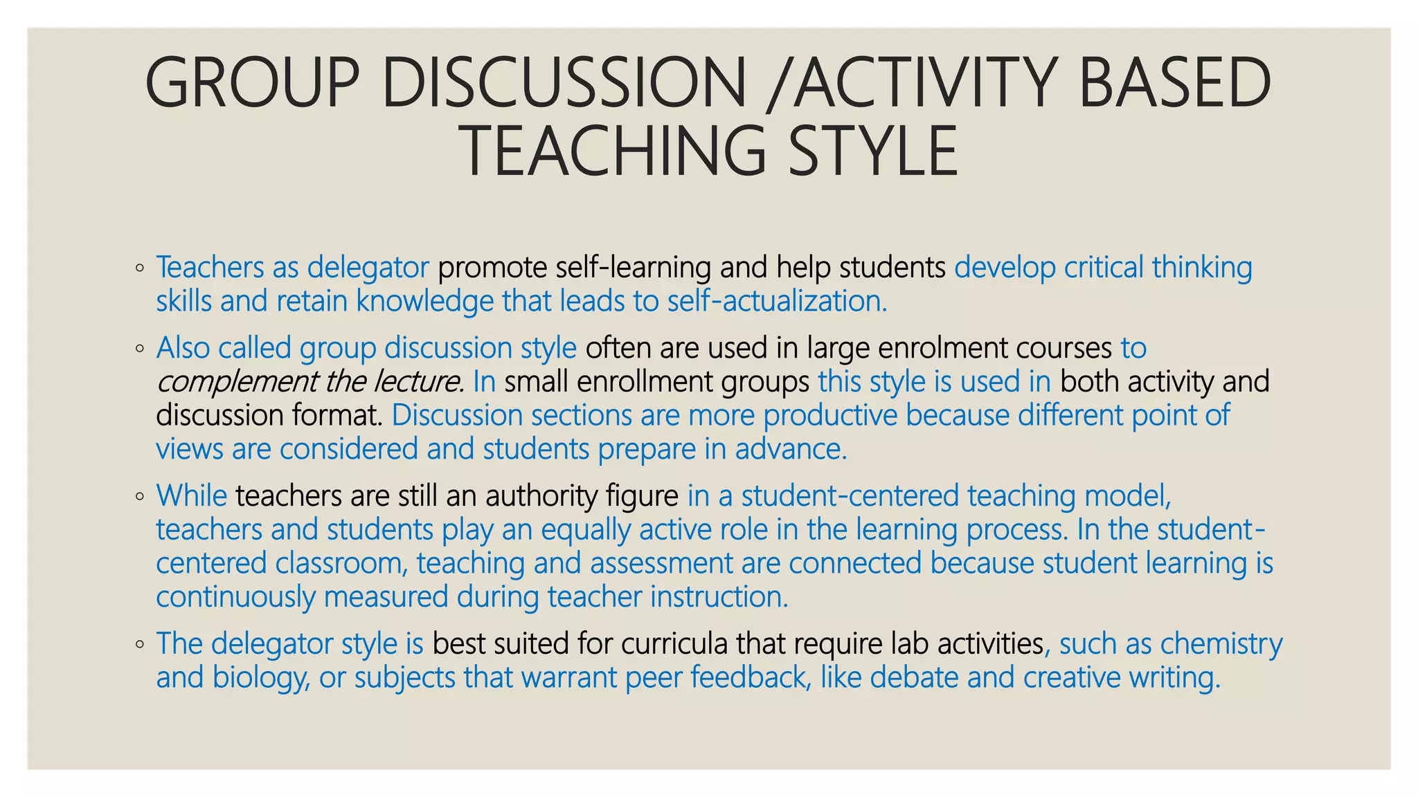 Teaching styles | PPTX