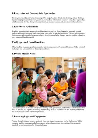 Teaching Styles: Fostering Engaged and Successful Learning Environments ...