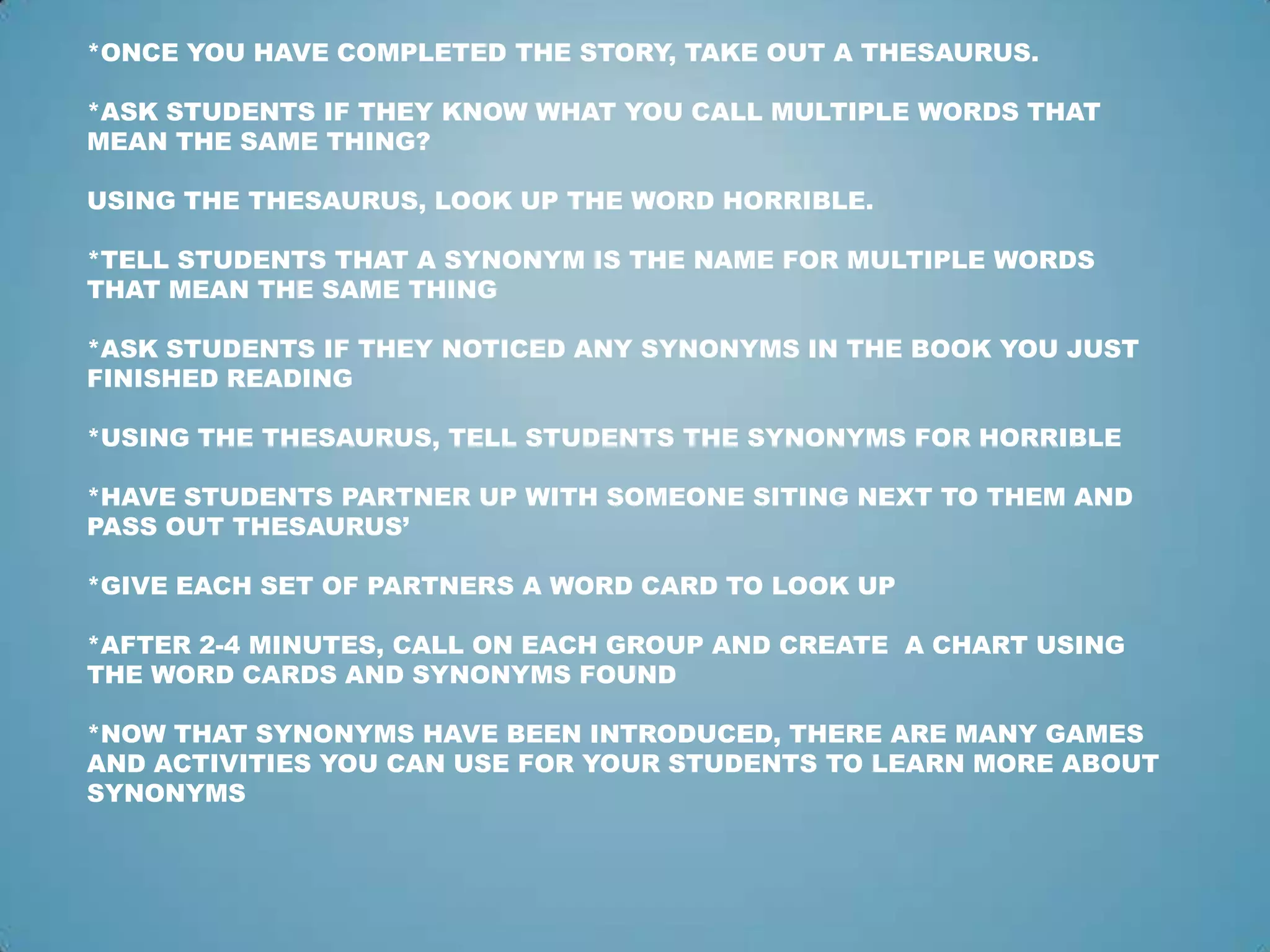 Teaching synonyms | PPTX