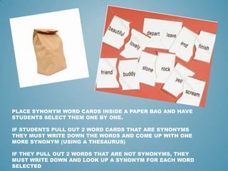 Teaching synonyms | PPT