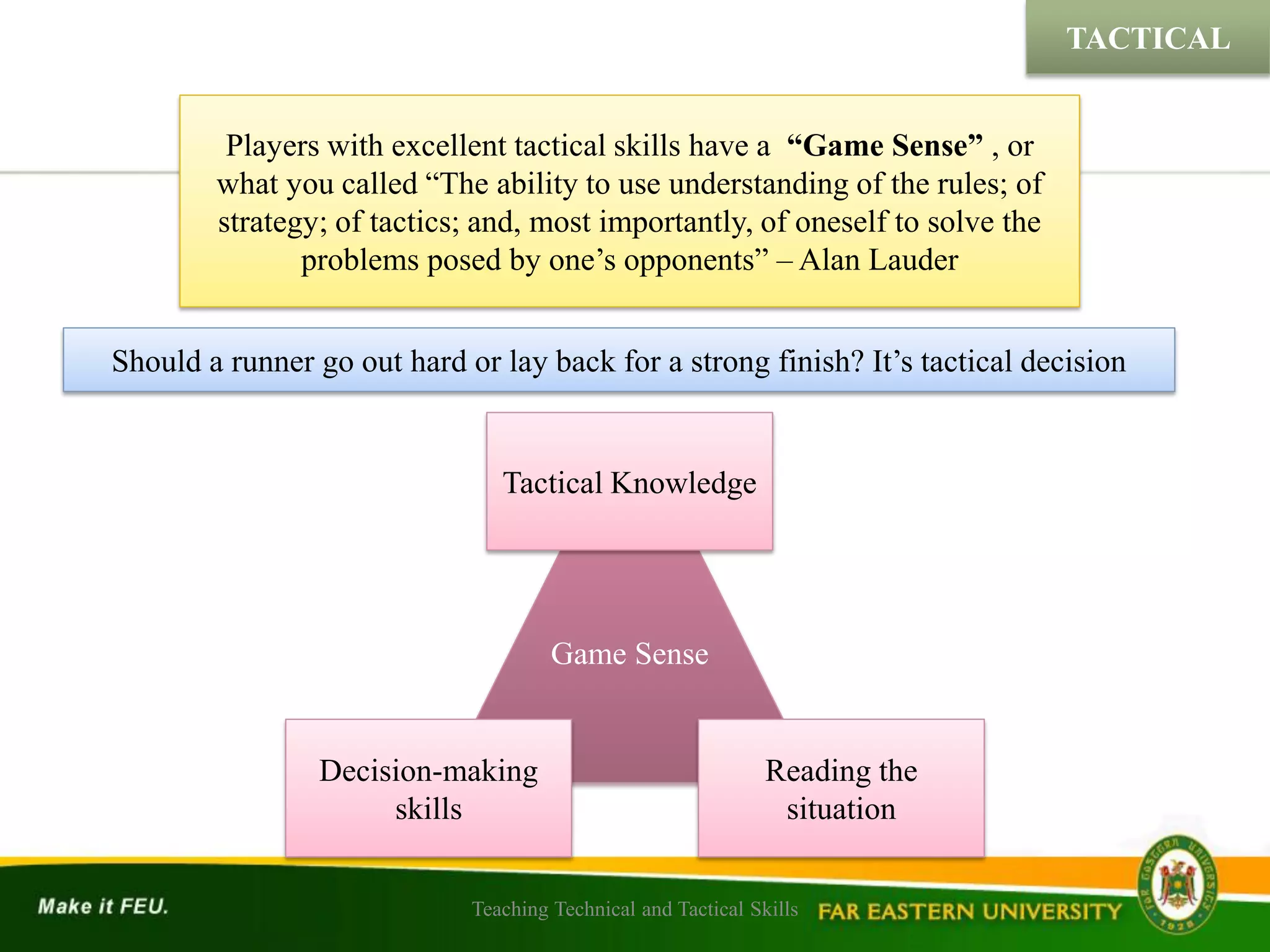 Teaching technical and tactical skills | PDF