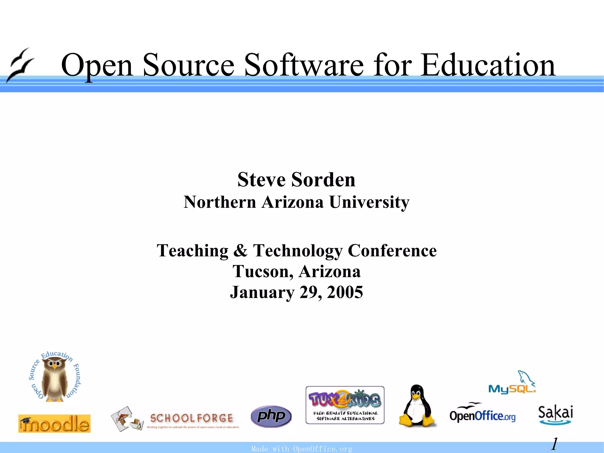 Open Source in Education (2005) | PPT