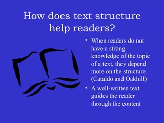 Teaching Text Structure | PPT