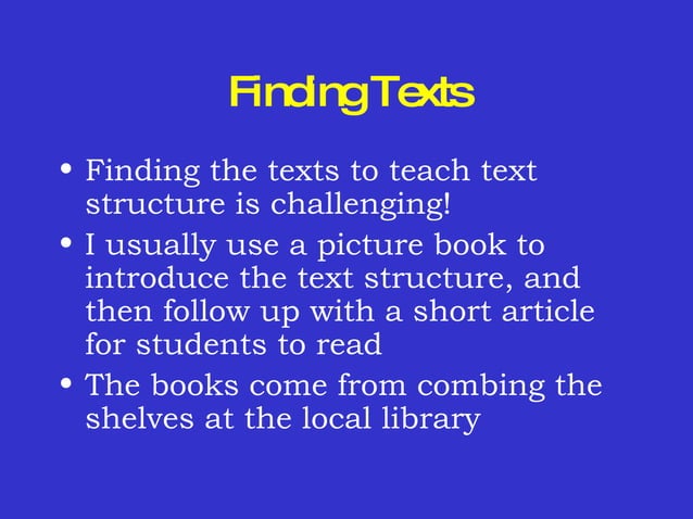 Teaching Text Structure