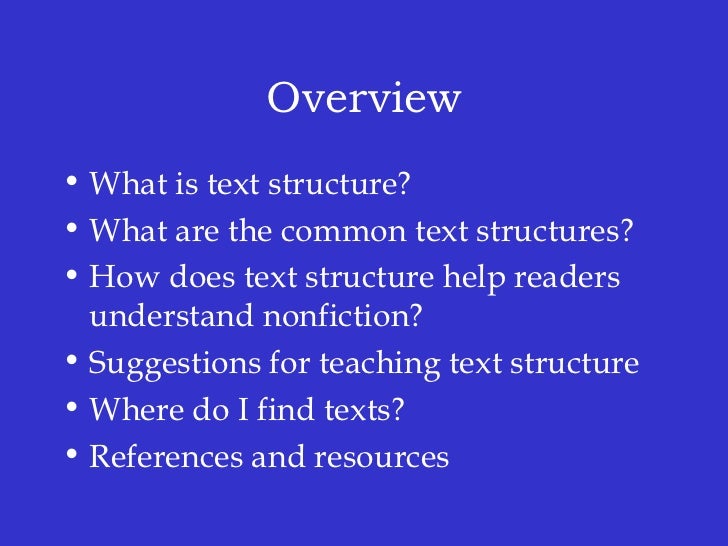 Teaching Text Structure