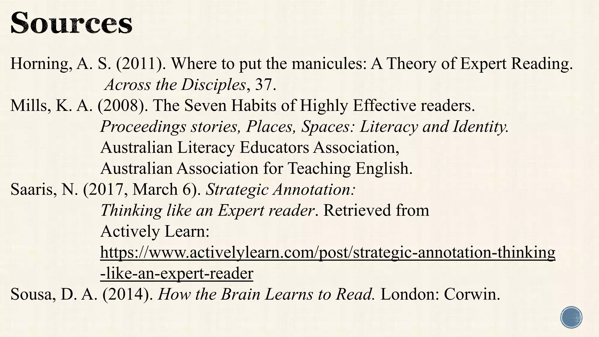 EDUC 551 Teaching the expert reader | PPT