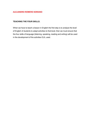 Teaching the four skills | PDF