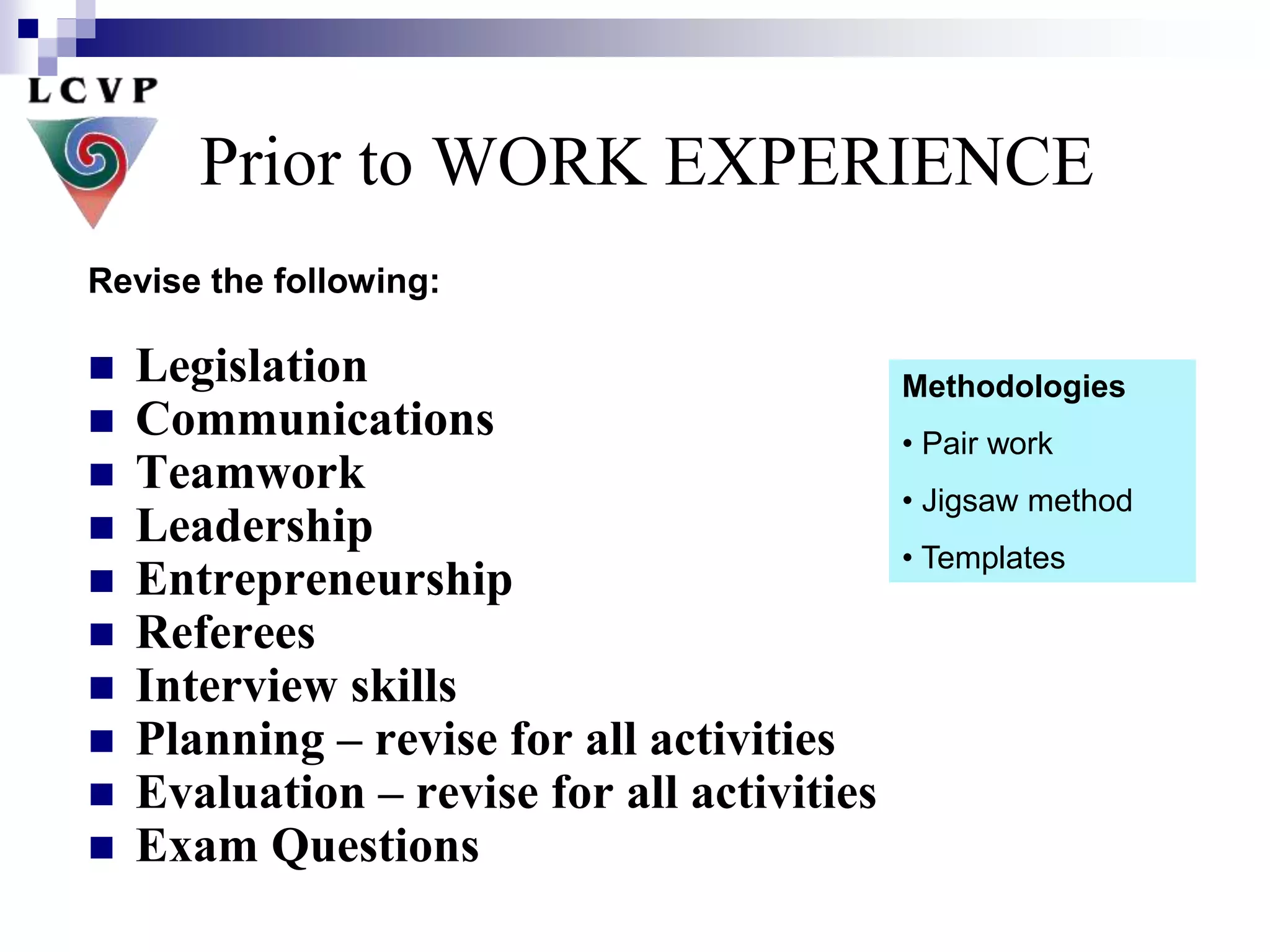 Teaching the LCVP.ppt