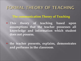 Teaching theories | PPT