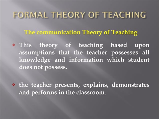 Teaching theories | PPT