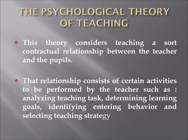 Teaching theories | PPT | Education