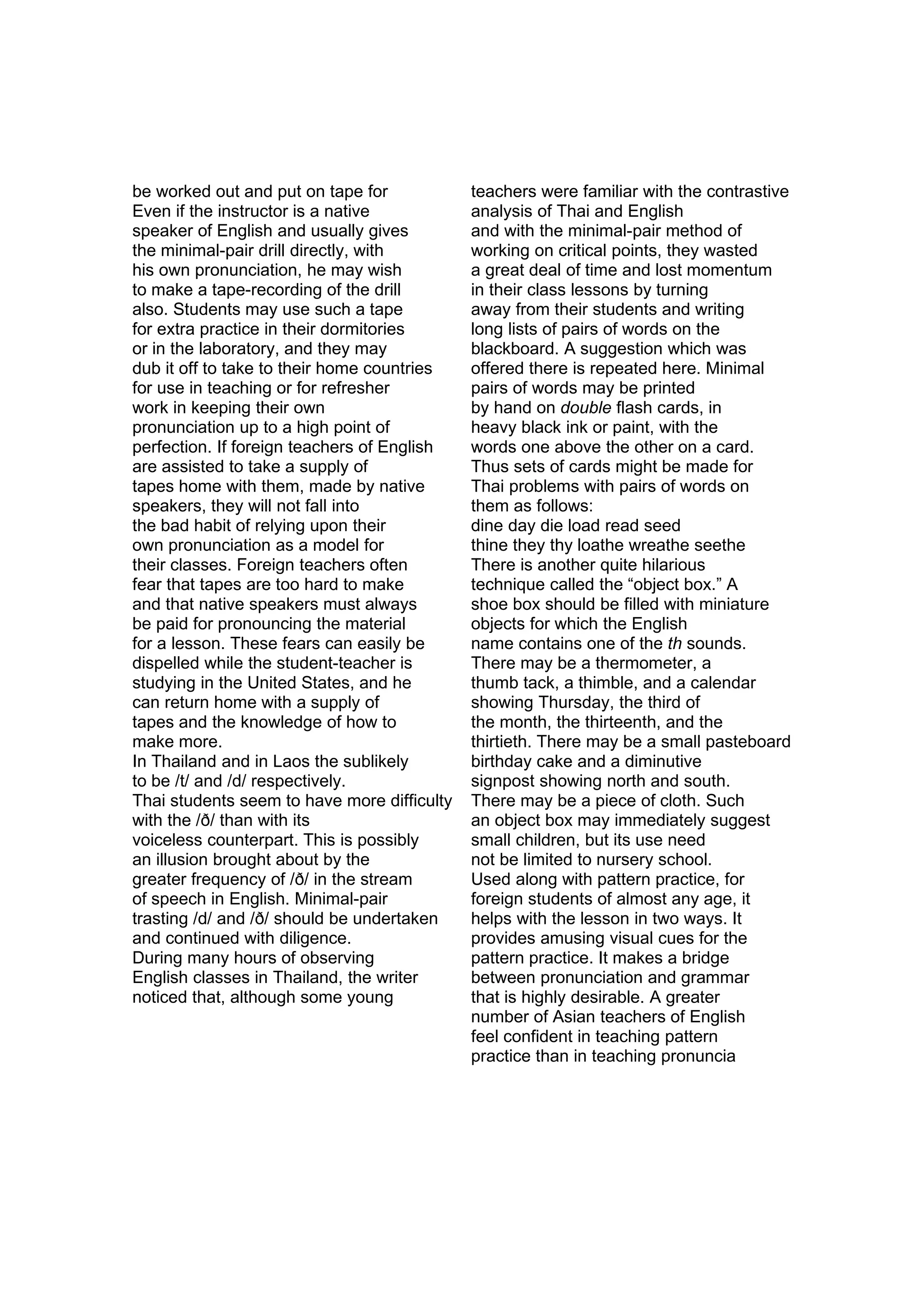 Teaching The Th Sound | DOC