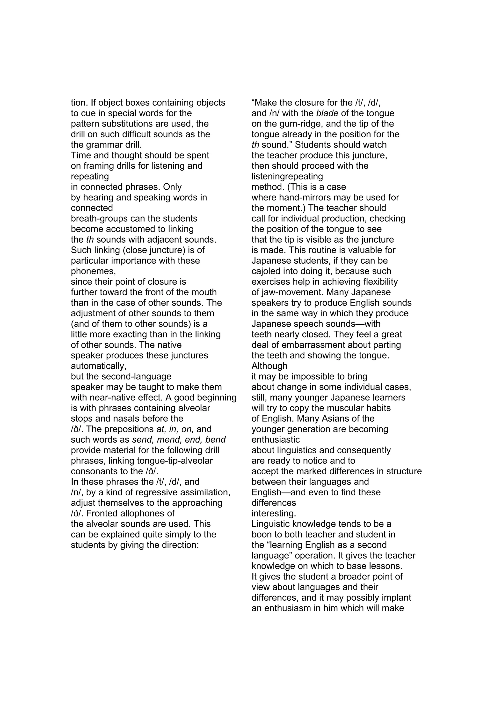 Teaching The Th Sound | DOC