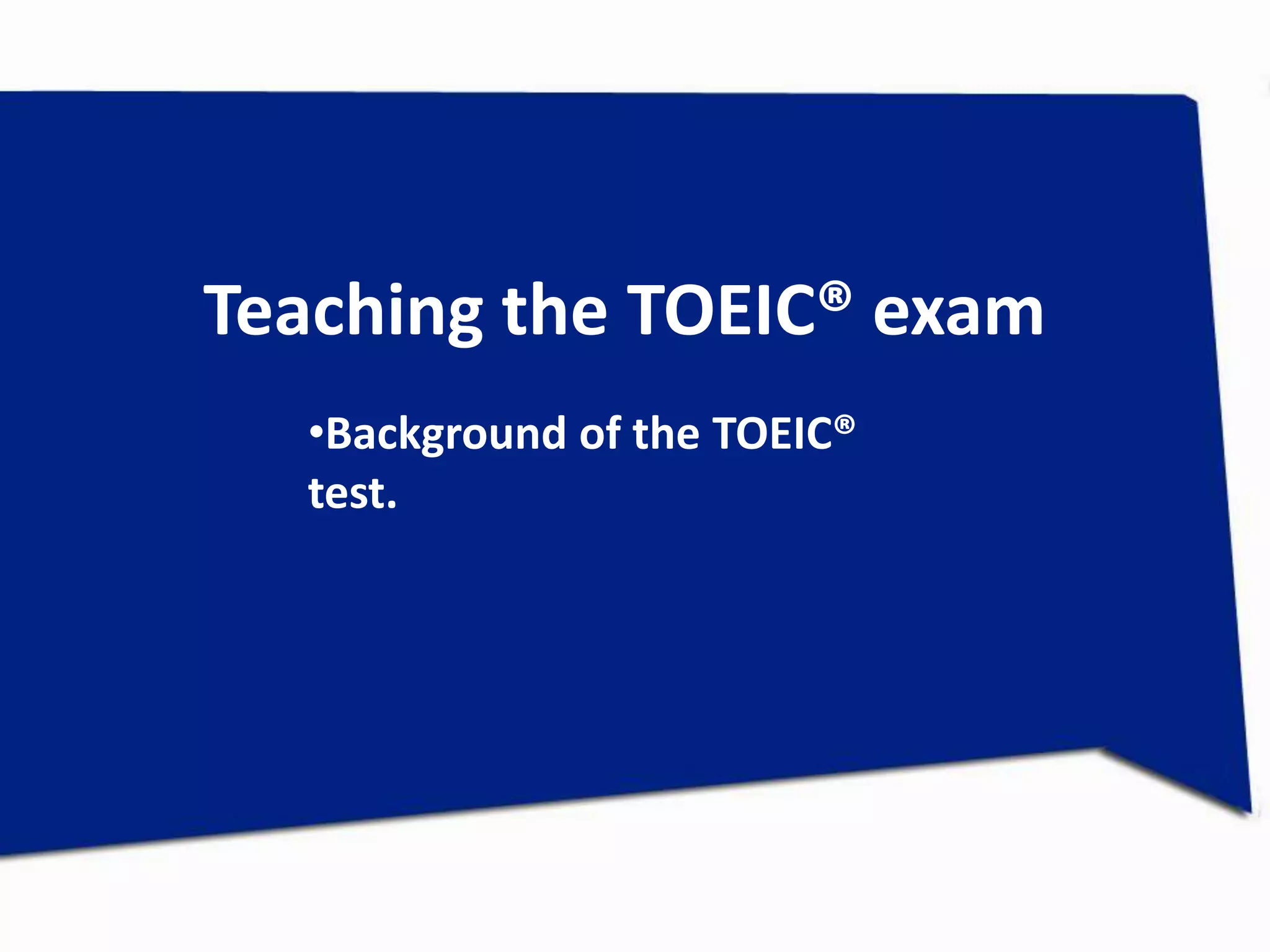 Teaching the TOEIC® | PPTX