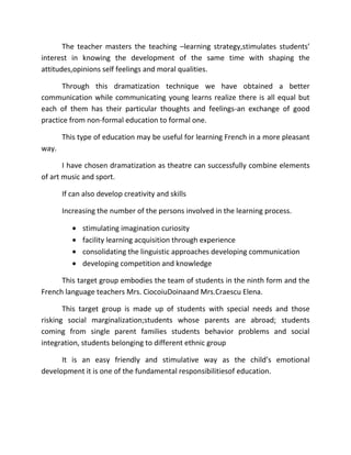 Teaching through dramatization | DOCX