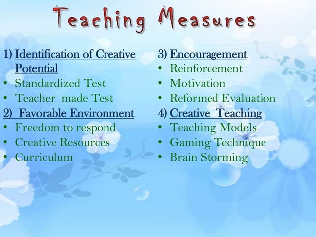 Teaching to ignite creativity | PPTX