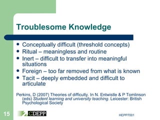 Teaching to support learning jan 2011 | PPT