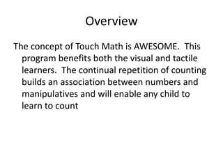Teaching touch math basics | PPTX